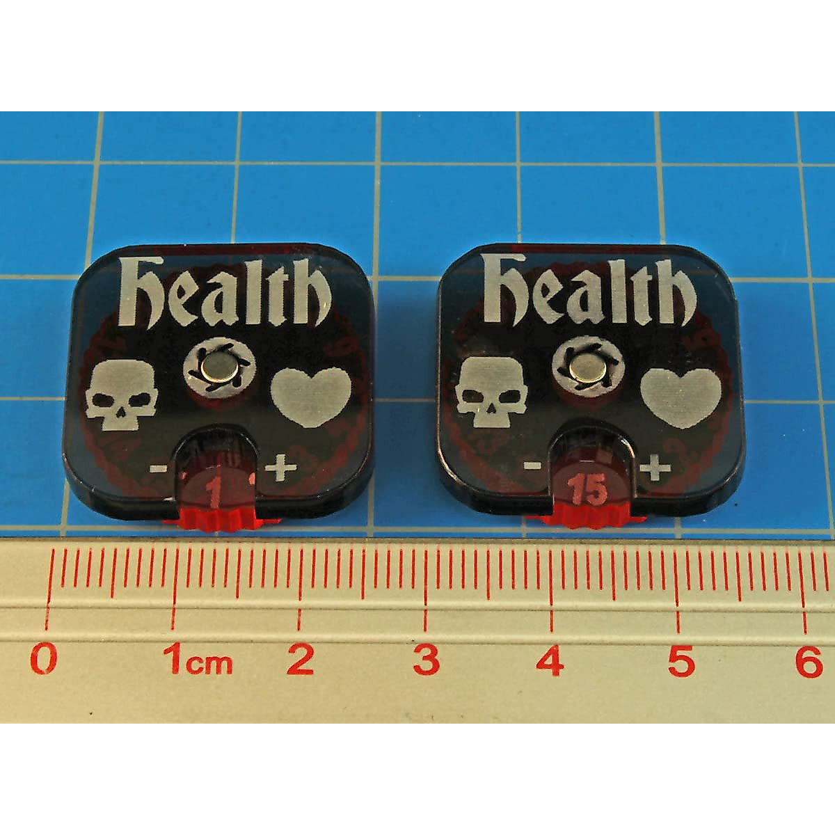 LITKO Dungeon Health Dials, Translucent Grey and Fluorescent Pink (2)