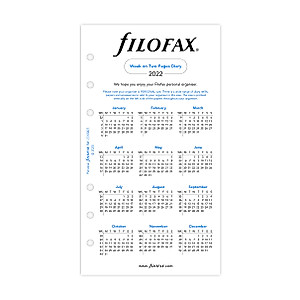 Filofax Personal Week on Two Pages English 2022 Diary