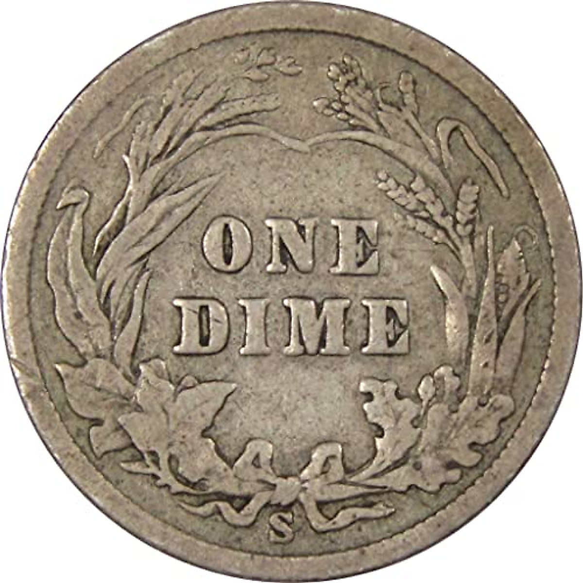 1901 S Barber Dime F Fine 90% Silver 10c US Type Coin SKU:IPC7142