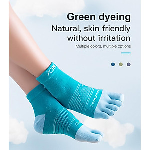 OrrinSports 3 Pairs Women & Men's Athletic Toe Socks Five Finger Socks for Running Hiking Walking Quarter Crew (Size Medium)