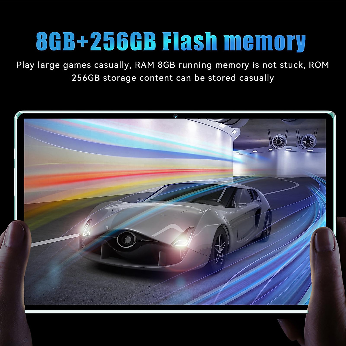 GLOGLOW Gaming Tablet, Office Tablet 8GB RAM 256GB ROM Aluminum Alloy for School (US Plug)