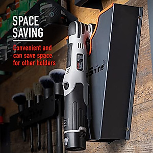 Maxshine Car Polisher Holder (Single) – Wall Mounted Holder, Perfect & Finest, V-Shaped with deep Depth and Rubber Edges, Durable, Anticorrosion, Make Your Space Neat and Save Your Valuable Space