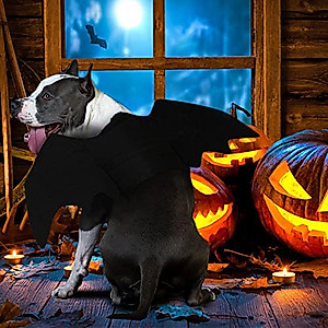 Chichome Dog Halloween Costumes Bat Wings Halloween Costumes Pet Bat Costume for Dogs Pet Cosplay Halloween Funny Cool Costume Halloween Outfits for Medium Large Dog, grey