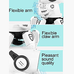 ONWRACE Cute 6-Claws Colorful LED Light Music Dancing Mini Electric Robot Kids Toy Blue