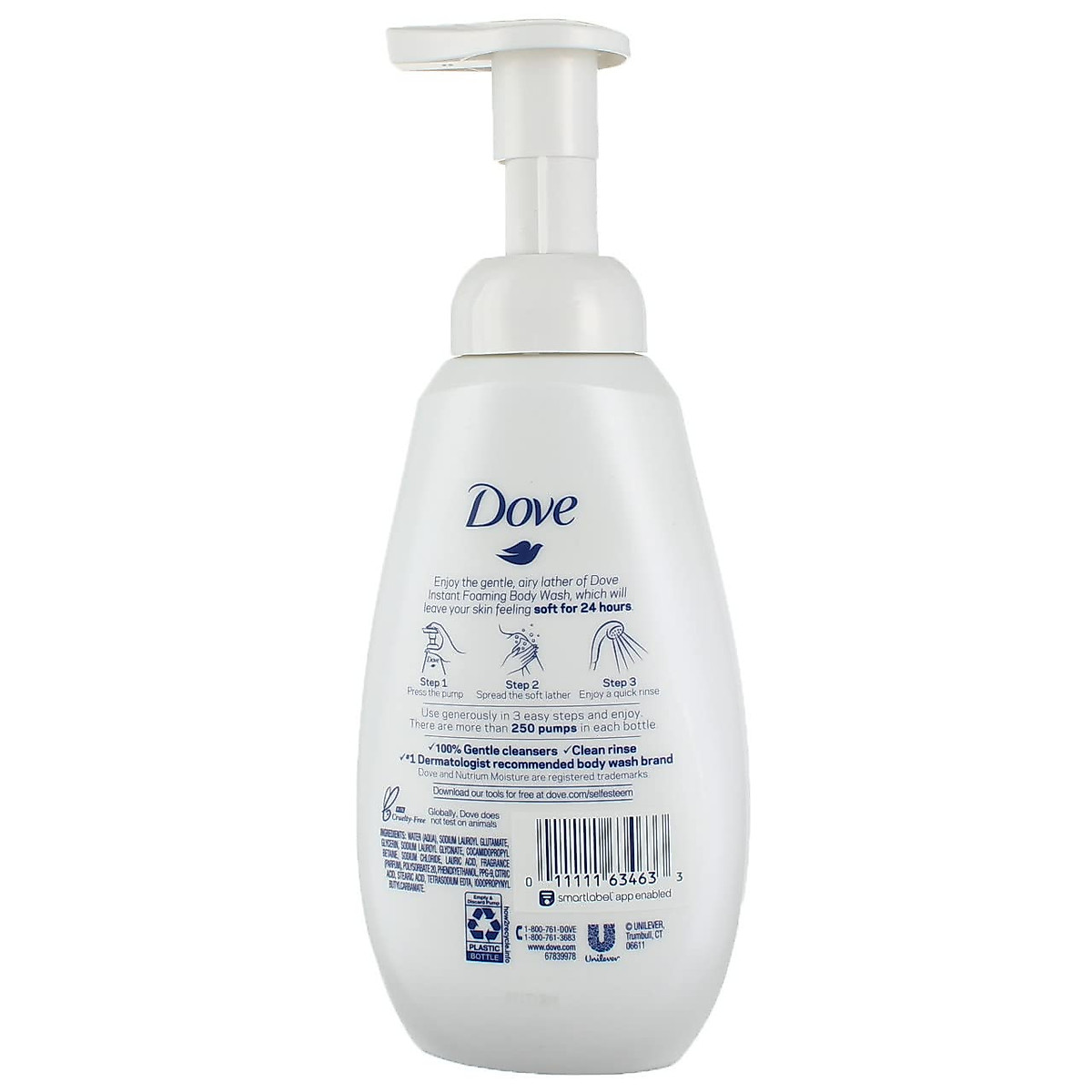 Dove Shower Foam Body Wash with Nutrium Moisture Technology Cucumber & Green Tea Scent Gentle Bodywash 13.5 oz