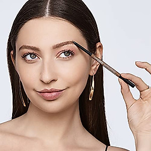 Kiss New York Professional Brow Pencil with Spoolie Brush, Ultra-Fine Precision Point Eyebrow Pencil, Dual-Sided Precise, Slim Definer, Fills Brows, Long-Lasting (Deep Dark Brown)