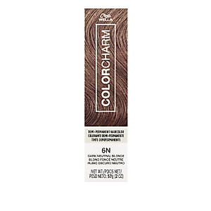COLORCHARM Demi Permanent Hair Color| 6N Dark Neutral Blonde | Gloss, Refresh and Tone | 2 Fl Oz