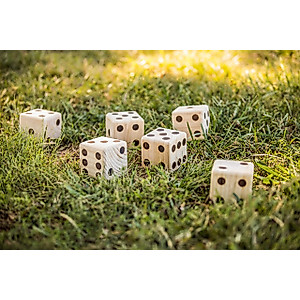 Triumph Sports 35-7335-2 Giant Wooden Lawn Dice Set, Brown, One Size
