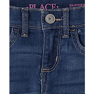The Children's Place Girls' Denim Skimmer Jean Shorts, 2 Pack, Tessa Wash/Medium Blue Wash, 8