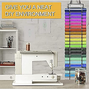 Nucucina Vinyl Roll Holder, Vinyl Storage Organizer with 48 Compartments, Hanging Craft Vinyl Storage Rack- Hanging Closet, Wall, Studio, or Over The Door Organizer for Any Room