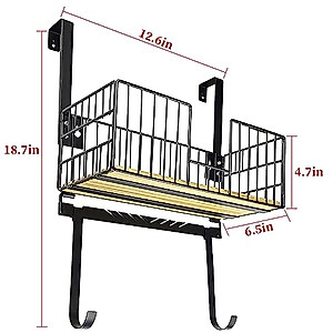 Fabias Over The Door Ironing Board Holder, Especially for 1 3/4" Thick Doors (with Basket)