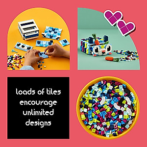 LEGO DOTS Creative Animal Drawer Building Toy 41805, Buildable Treasure Box, Jewelry Box, Desk Caddy, Storage Box, Arts and Crafts DIY Toy Mosaic Making Kit for Creative Kids Boys Girls Age 6+