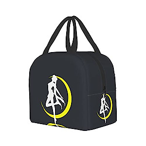 FONSMAY Sailor Moon Reusable Insulated Lunch Bag Cooler Tote Box Container with Front Pocket for Woman Man Office Work School Picnic Beach Workout Travel