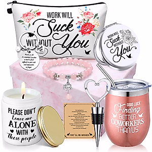 Farewell Gifts Coworkers Going Away Gift for Women Lucky Goodbye Gifts Christmas Gift Box for Coworker Lady Manager Employee (Pink,Stylish Style)