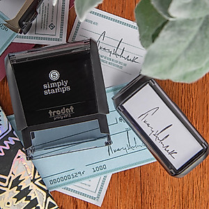 Custom Signature Stamp - Self Inking Personalized Signature Stamp | Choose Ink Color | Great for Signing Legal Documents, Checks and Other Paperwork at Home and at Work