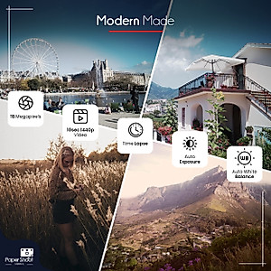 Paper Shoot Camera - 18MP Compact Digital Papershoot Camera Gift for Kid with Four Filters, 10 Sec Video & Timelapse - Includes: 32GB SD Card, 2 Effect Lens & Camera Case - Simple Light Set