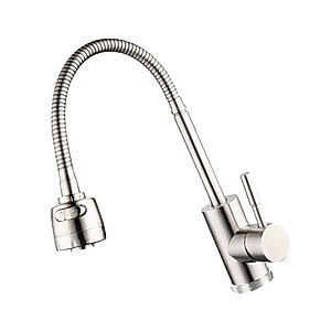 Bathtub Faucet Metal Kitchen Faucet Bathroom Spigot Single Handle Water Tap Kitchen Water Faucet Down Kitchen Faucet Kitchen Water Tap Kitchen Tap Stainless Steel Sink
