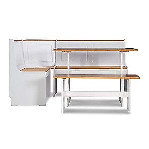Linon Ardmore Kitchen Nook Set, White