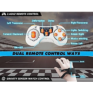 Gesture Sensing RC Stunt Cars - Remote Control Car 2.4Ghz Rechargeable Transform Outdoor Toys - Drift Hand Controlled Car 360° Rotation -Birthday Gifts for Kids Boy Toys Age 4-7 8-10 8-12 years old