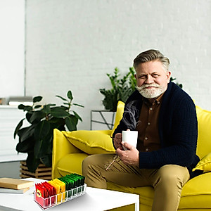 ALCYON Tea Bag Organizer Holder for Kitchen Pantry Cabinet, Countertop, Tea Storage Box Station Bin Caddy Holds Beverage Bags| Sweeter| ketchup packets| Spice Pouches| Dressing Mixes - Transparent