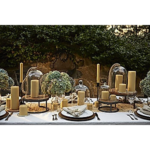 8 Inch Hand-Rolled Beeswax Taper Candles - Little Bee of Connecticut (Single Pair)