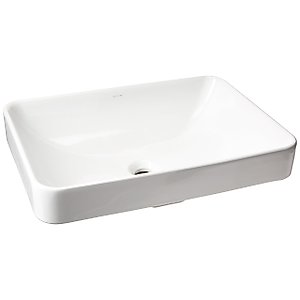 KOHLER 5373-0 Vox Rectangle Vessel Bathroom Sink, Vitreous China , 22-5/8" W X 16-1/8"L, White