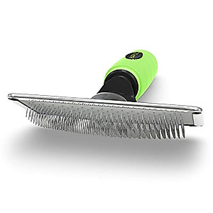 Slicker Dog Brush for Shedding Short Hair & Long Hair - Cat Brush & Dog Grooming Supplies, Deshedding for Single or Double Coated Dogs & Cats - Undercoat Rake for Your Pet