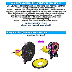 janiLink Multi-Function Floor Buffer 17"/ 20" Kit (20 in) [Free Bonuses]