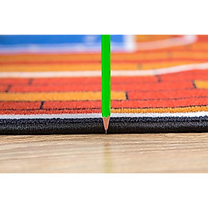 Furnish my Place 690 Rust Basketball Childrens Play Area Rug for Bathroom, Playroom & Kindergarten Classroom, (2'2"x3')