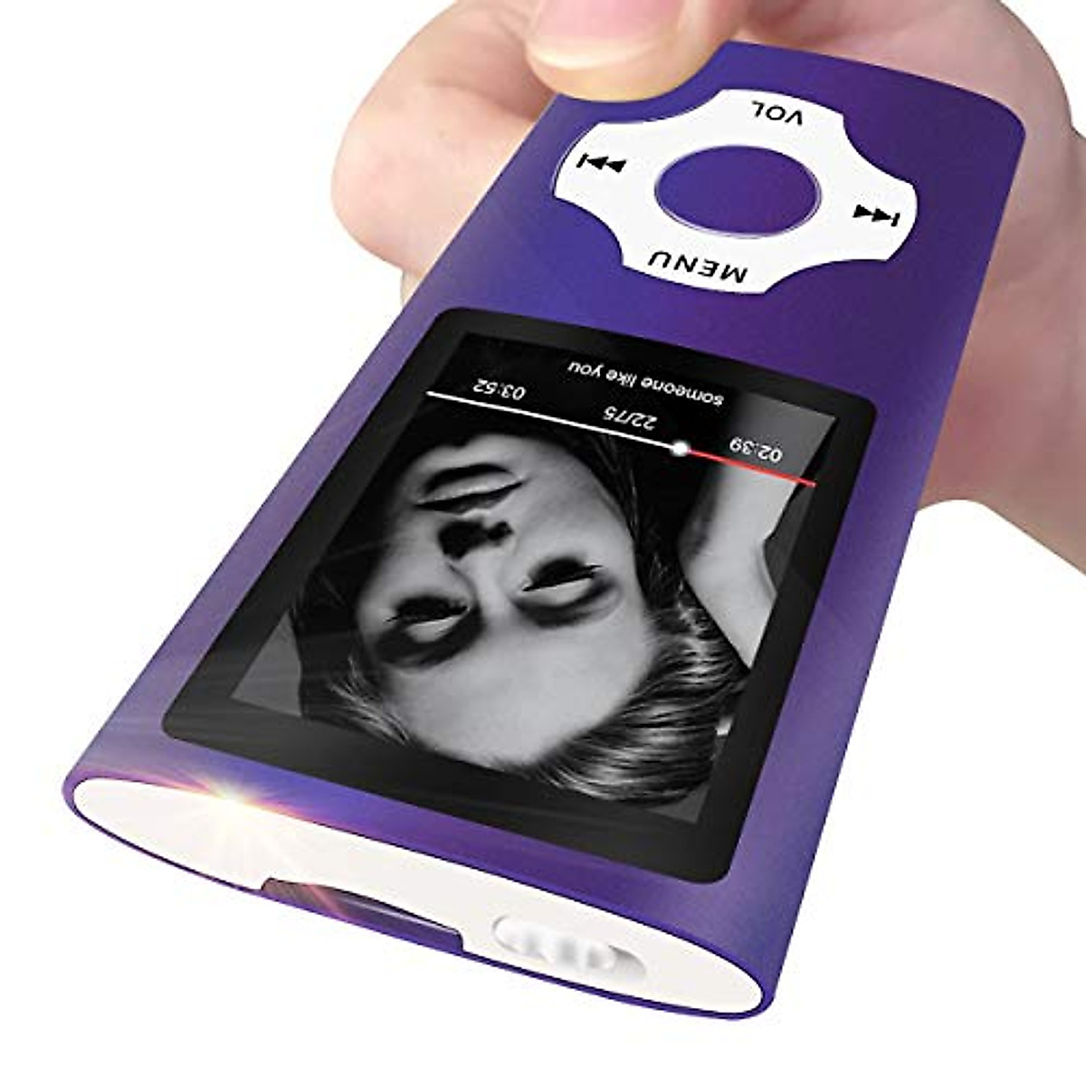 WOWSYS- Digital, Compact and Portable MP3 / MP4 Player (Max Support 64 GB) with Photo Viewer, E-Book Reader and Voice Recorder and FM Radio Video Movie in Purple
