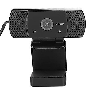 Zyyini Bindpo Mini Webcam with Stereo Microphone, USB2.0M HD 1080P Web Camera for PC Computer Laptop, Plug and Play, Streaming Webcam for SkypeZoomYouTubeWeChat (Black)