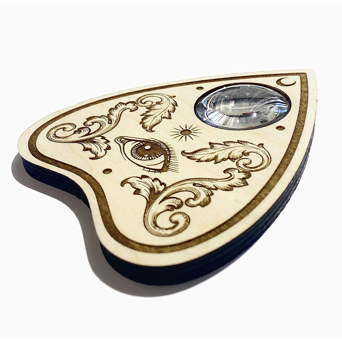 Planchette Only - Wooden Spirit Board - Spirit Board - Handmade Talking Spirit Board with Wooden Planchette - Handmade Wooden Premium Quality Talking Board (All Seeing Eye Planchette)