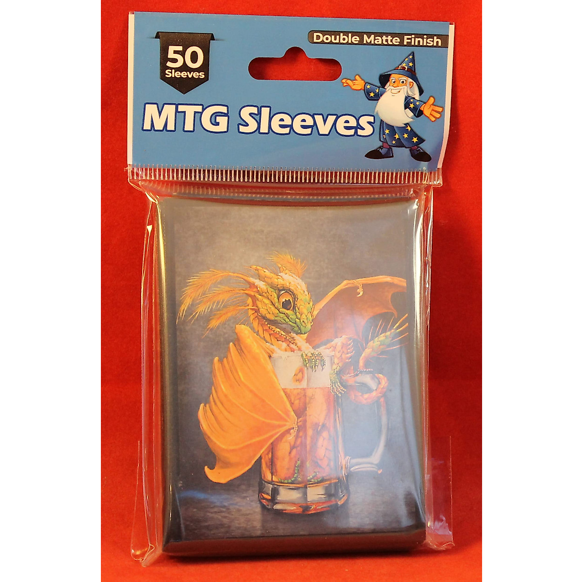 MTG Sleeves 50 MTG Standard Card Sleeves Deck Protector - Amber Beer Drink Dragon