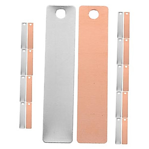 WOONEKY 8 Pairs Battery Electrode Sheet Batteries Copper Strips Fruit Battery Experiment Supplies Electrode Materials Electrode Strips Electrode Strip for Experiment Copper Plate Zinc