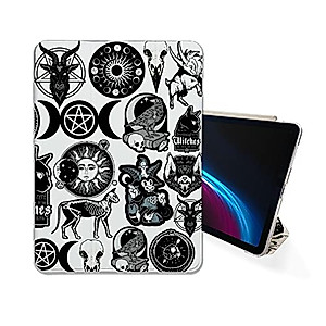 Halloween Devil Witch Witchcraft case Compatible with iPad Mini Air Pro 7.9 8.3 9.7 10.2 10.9 11 12.9 inch Pattern Cover New 2022 2021 Trifold Stand 3 4 5 6 7 8 9 Generation 608 (12.9 Pro 3/4/5 gen)
