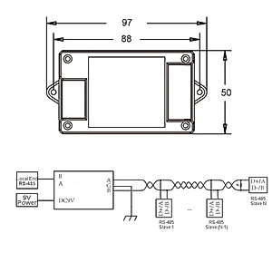 Industrial Grade Photoelectric Isolation RS485 Repeater DC DC Isolated Power Module Amplifier Converter for Attendance Machine, IC Card Charging System