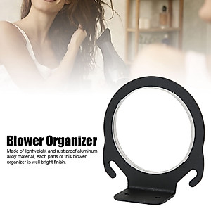 Blower Organizer, Hair Dryer Holder, Aluminum Alloy Material Practical Home Homestay Bathroom Hotel(9481BS matte black hair dryer)