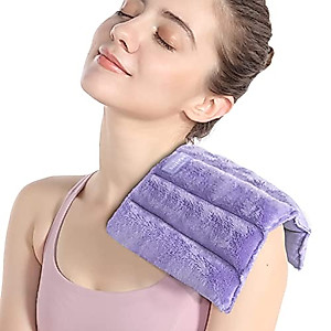 SuzziPad Heating pad Microwavable, 8 x 12" Reusable Heat Pads for Pain Relief, Moist Heating Pads for Cramps, Muscle Ache, Joints, Back Pain, Neck, Shoulder, Warmer Heat Pack (Purple)