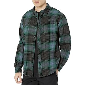 Billabong Men's Classic Long Sleeve Flannel Shirt, Raven