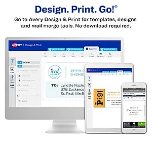 Avery Binder Spine Inserts, for 2 Inch Ring Binders with 2.8" Spine Width, 20 Cardstock View Binder Spine ID Inserts (89107)