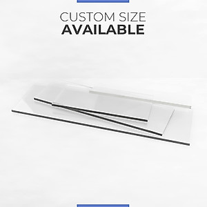 Fab Glass and Mirror Custom Acrylic Glass Shelves for Wall - 1/2"-1/4" and 1/8".Thick Glass Floating Shelves for Collectables, Photo, Toys and Home Décor