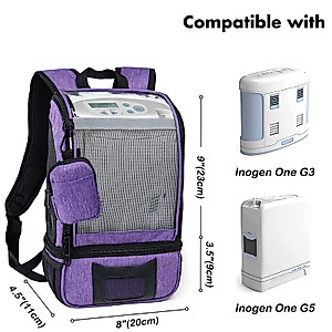 BAGSFY Oxygen Concentrator Backpack for Inogen One G5, G3, Rove 6, Lightweight Machine Carrying Bag for Inogen One G5 Accessories and Battery.