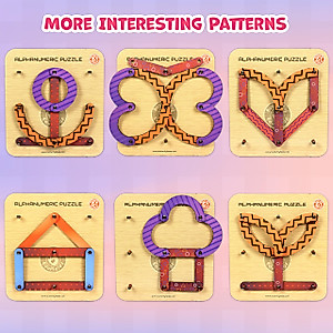 ButterflyEduFields Wooden Alphabets Numbers Construction Puzzle for Kids 3 Years 4 5 Years Boys Girls Preschool Learning Pack | Stacking Blocks Shape Colour Sorter Pegboard Kit
