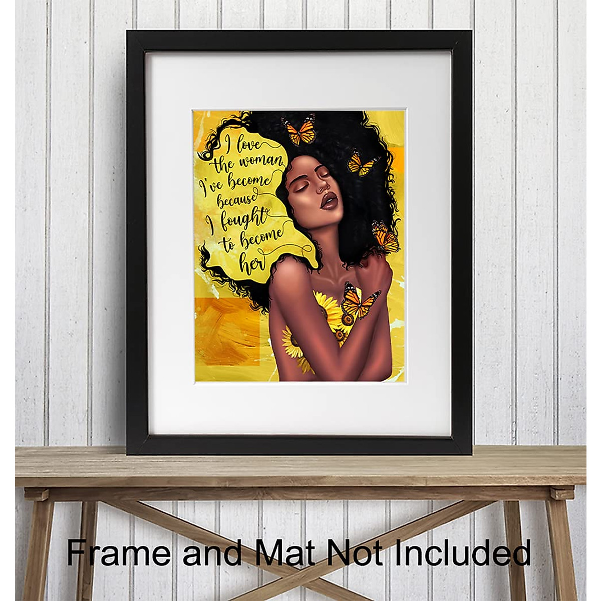 African American Wall Art & Decor - Afrocentric Wall Art - Black Art - Inspirational Wall Art Sayings - Positive Quotes Wall Decor- Encouragement Gifts for Women Girls Teens - Motivational Posters