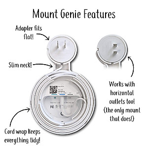 Google WiFi Outlet Holder Mount: [New 2020 – Present Version – Round Plug] The Simplest Wall Mount Holder Stand Bracket for Google WiFi Routers and Beacons - No Messy Screws! (3-Pack)