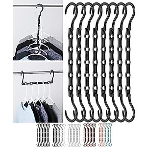 Mr. Pen- Space Saving Hangers, Black, 8 Pack, Closet Hanger Organizer, Shirt Organizer, Closet Hangers Space Saver, Magic Hangers