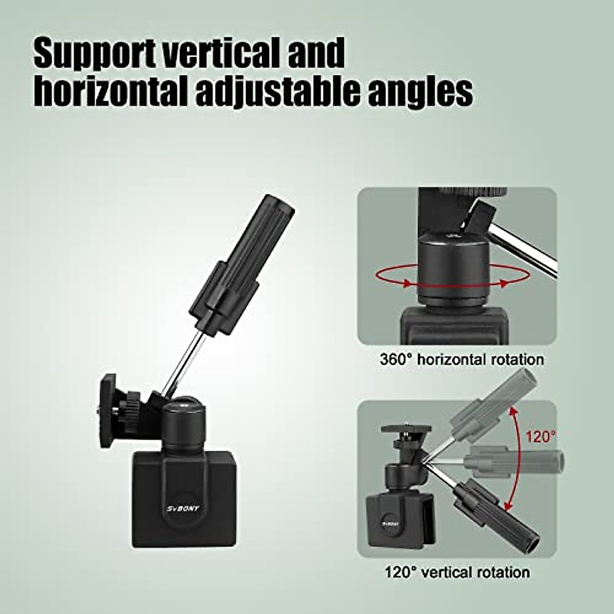 SVBONY SV126 Car Window Mount Adjustable Vehicle Clamp Mount Compact for Spotting Scope Monocular Binocular Telescope SLR Camera with Mounting Thread