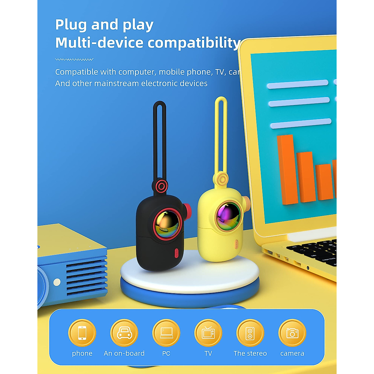 Bilious Cute Mini Camera Shaped USB Flash Drive, Thumb Drive 64gb Waterproof USB 2.0 Memory Stick Small Size USB Drive Gift