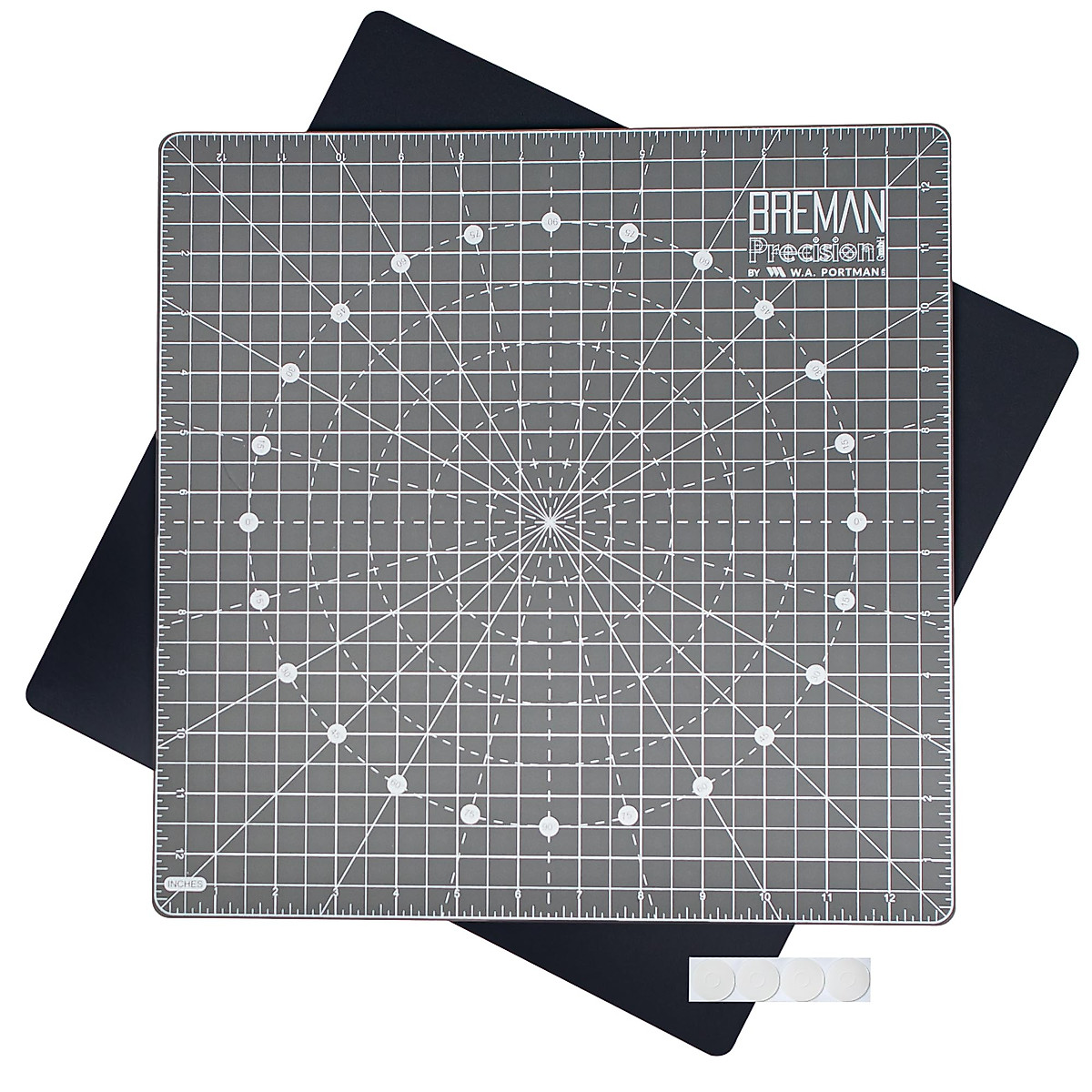 WA Portman Rotating Self Healing Cutting Mat Set - 13x13 Inch Rotating Cutting Mat for Sewing - Quilting Cutting Mats - Rotary Cutter Mat - Rotating Cutting Mat For Quilting - Rotary Cutting Mat