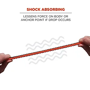 Ergodyne - 19822 Shock Absorbing Tool Lanyard with Two Self-Locking Carabiners, Tool Weight Capacity 10lbs, Squids 3110, Gray, Standard (3110F(x))